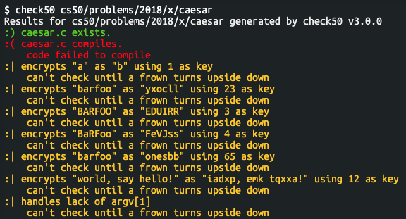 Running check50 — check50 Docs
